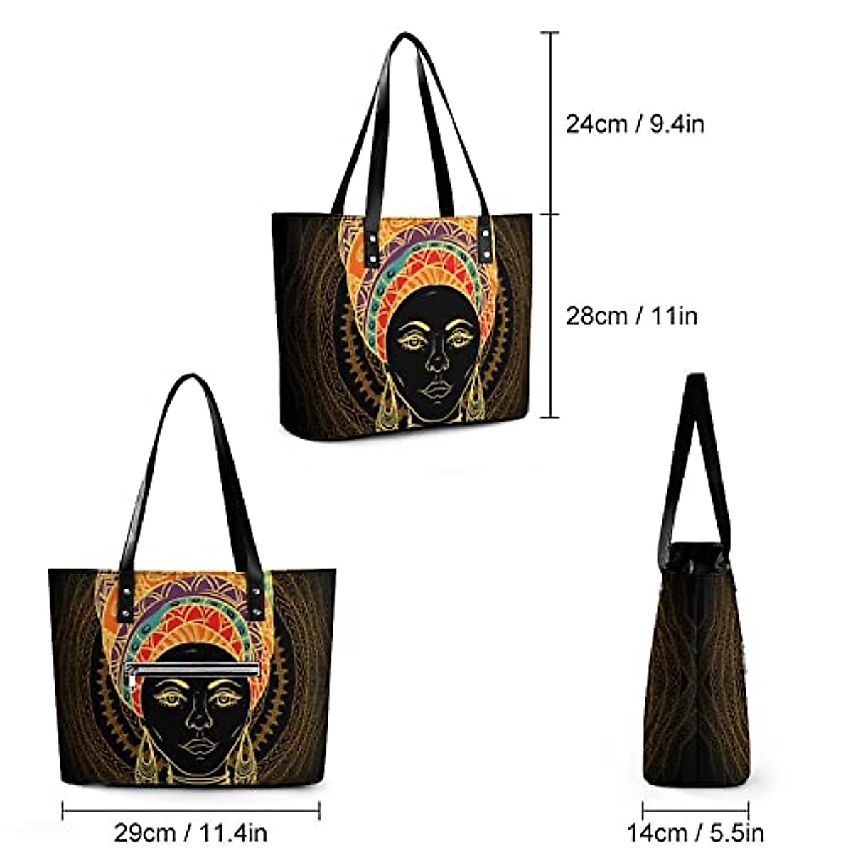 Womens Handbag African Woman Leather Tote Bag Top Handle Satchel Bags For Lady