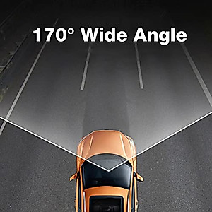 HD 1080P Car Dash Cam, Gravity Sensor Automatic Loop Video Vehicle Recorder, Dual Dash Cam Front and Rear, 170° Wide Angle Driving Recorder
