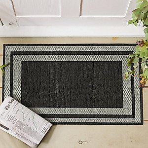 Artoid Mode Black Washable Non-Slip Kitchen Rugs Doormat, Absorbent Rubber Backing Halloween Kitchen Mats Front of Sink Kitchen Mats for Floor Home Decor 17x29 Inch
