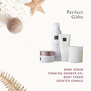 RITUALS Sakura Renewing Gift Set - Foaming Shower Gel, Body Scrub, Body Cream & Candle with Rice Milk & Cherry Blossom - Medium