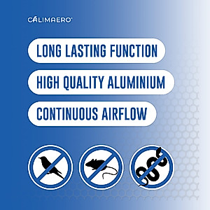 calimaero® 2 Pack Bird Stop Dryer Vent Grill Screen Guard Insert 8.8in x 8.8in Customizable 3inch to 8inch Stops Nesting in Bathroom Exhaust Vents