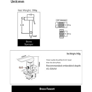 GTFDXJ Handheld Bidet Sprayer, Toilet Shower Kit, Brushed Gray Brass Bidet Toilet Sprayer Bidet Sprayer Kit, Toilet Sprayer with Hose and Mixing Valve