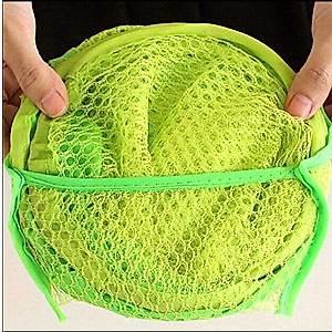 2 PACK 20-inch Pop-Up Foldable Collapsible Mesh Laundry Hamper With Side Pocket, Sturdy Durable Storage Basket Foldable Storage Containers