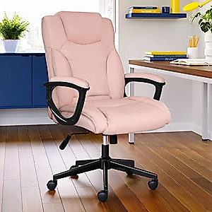 Serta Style Hannah II Office Chair, Harvard Pink Microfiber