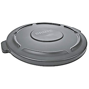 Retail Resource 260900GRAY Flat Trash Can Lid for 10 Gallon Rubbermaid Brute, Gray