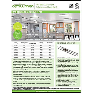 Optilumen RKS 4 ft. 40-Watt (118-Watt Equivalent) LED Magnetic Strip Conversion Retrofit Kit 4000K (1-Pack)