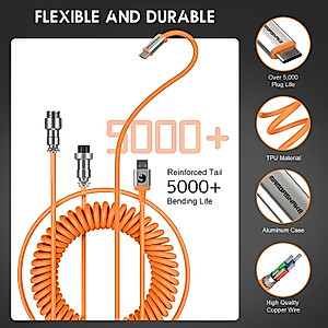 ATTACK SHARK K87 Wireless Keyboard,TKL Mechanical Keyboard,2.4G/BT 5.0/Wired Coiled Keyboard Cable,Hot Swappable Tactile Switch,Chroma RGB,3000 mAh Rechargeable Battery for Windows Mac(White-Gray)