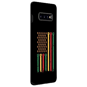 Galaxy S10+ June 19, 1865 US Flag Fisting Hands and Flowers Case