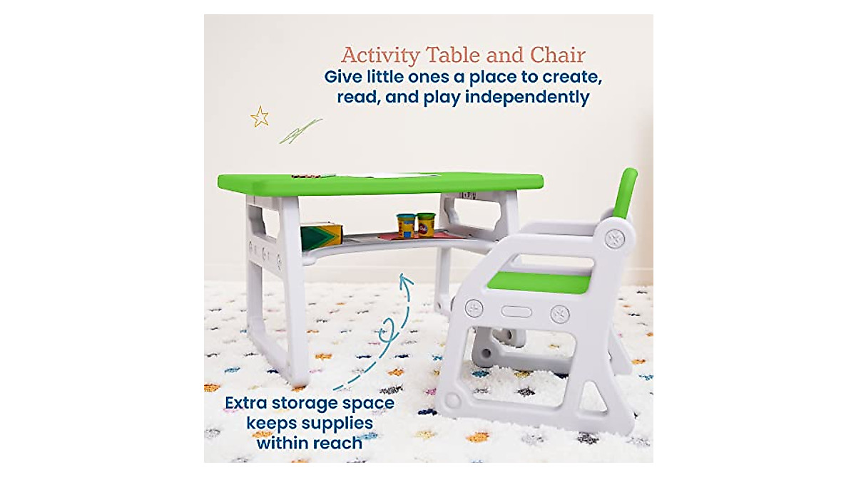ECR4Kids Toddler Desk & Chair Set - Safe Kids Furniture