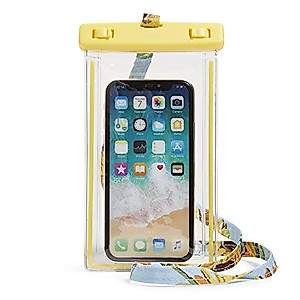 Vera Bradley Women's Waterproof Phone Case With Lanyard, Sunflower Sky, One Size