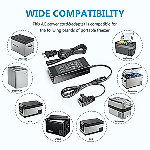 KFD Refrigerator Adapter Charger for Car Fridge Freezer Alpicool,ARB,Euhomy,Wagan,Bodega,AONI,Paffenery,COSTWAY,ICECO,Setpower,Rockpals,Aspenora,AstroAI,Kalamera,JoyTutus Cooler Power Supply Cord