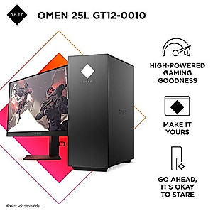 OMEN 25L Gaming Desktop PC, AMD Radeon RX 5500, AMD Ryzen 5 3500, HyperX 8GB DDR4 RAM, 512GB PCIe NVMe SSD, Windows 10 Home, VR Ready, RGB Lighting (GT12-0010, 2020 Model)