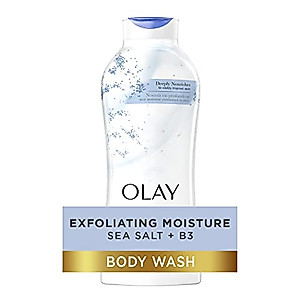 Olay Daily Exfoliating with Sea Salts Body Wash, 22 oz, (4 Count)