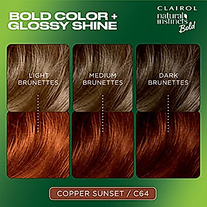 Natural Instincts Bold Permanent Hair Dye, C64 Copper Sunset Hair Color, Pack of 1