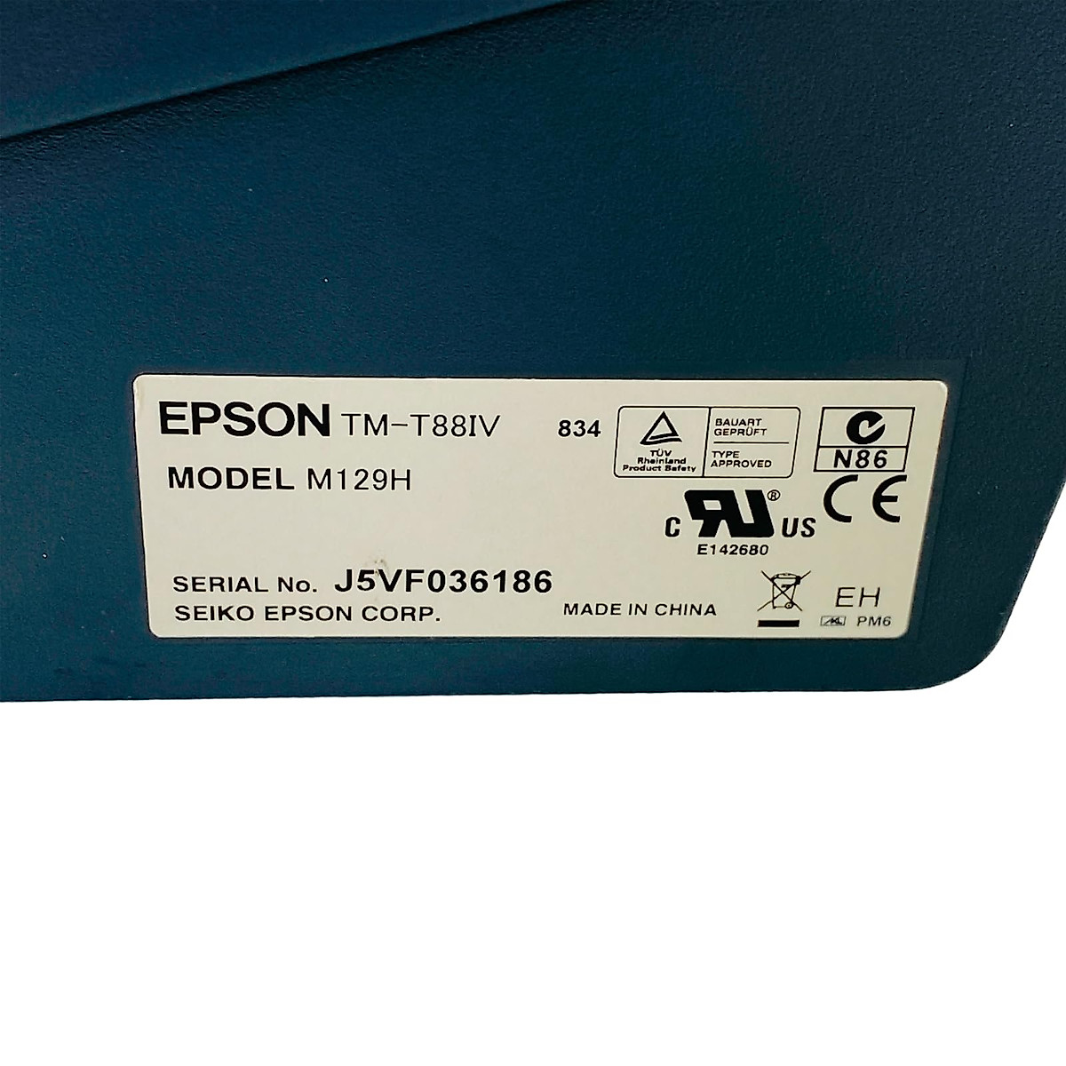 Epson TM-T88IV M129M POS Compact Thermal Receipt Printer LAN USB, Bundle with AC Adapter
