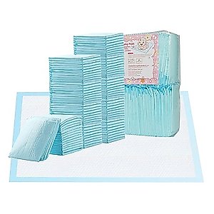 Nihao Honey Baby Disposable Changing Pads, 100 Count Portable Diaper Changing Pad Liner, Baby Changing Pad Waterproof Underpads, Breathable, Soft Non-Woven Fabric, Quick Absorb (13x18 Inch, Blue)