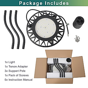 LED Post Top Pole Light with Dusk to Dawn Photocell, 20W/30W/40W/60W Wattage Selectable, 3000K/4000K/5000K CCT Tunable, LED Garden Area Lights for Pathway IP65 Waterproof