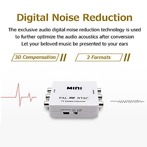 Mini PAL to NTSC Converter PAL NTSC Mutual Conversion Converter Adapter for Most DVD Players/recorders, camcorders, VCRs, Video Monitors and Various TV Systems
