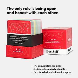 Couples Game Deck by BestSelf ― 150 Engaging Conversation Starters for Couples to Strengthen Their Relationship, Romance, Trust & Openness ― Best Couples Gifts and Couple Game