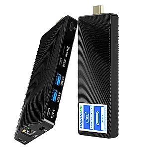 HIGOLEPC Mini PC Windows 11 Pro Celeron N4000 4GB/64GB,Micro Computer Stick PC USB PD3.0 and HDMI 4K Gigabit Ethernet,WiFi 5.0,BT 4.2, Mini Computer on Business Office Media Home