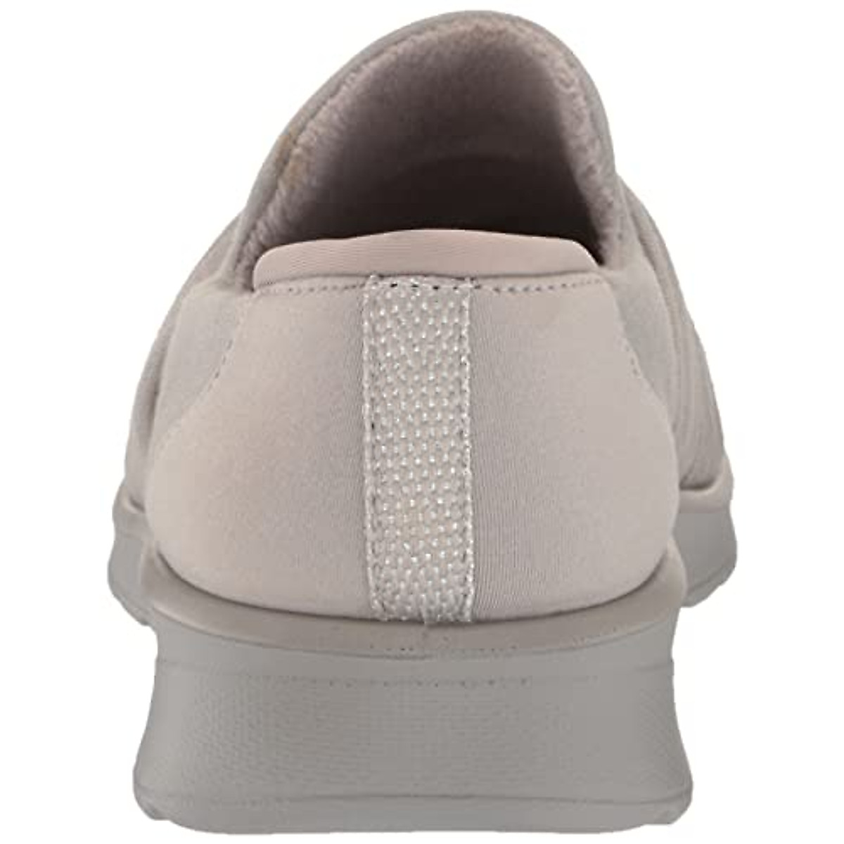 BZees Women's Glimmer Slip-Ons Loafer, Silver Smoke Shimmer, 6.5 Wide