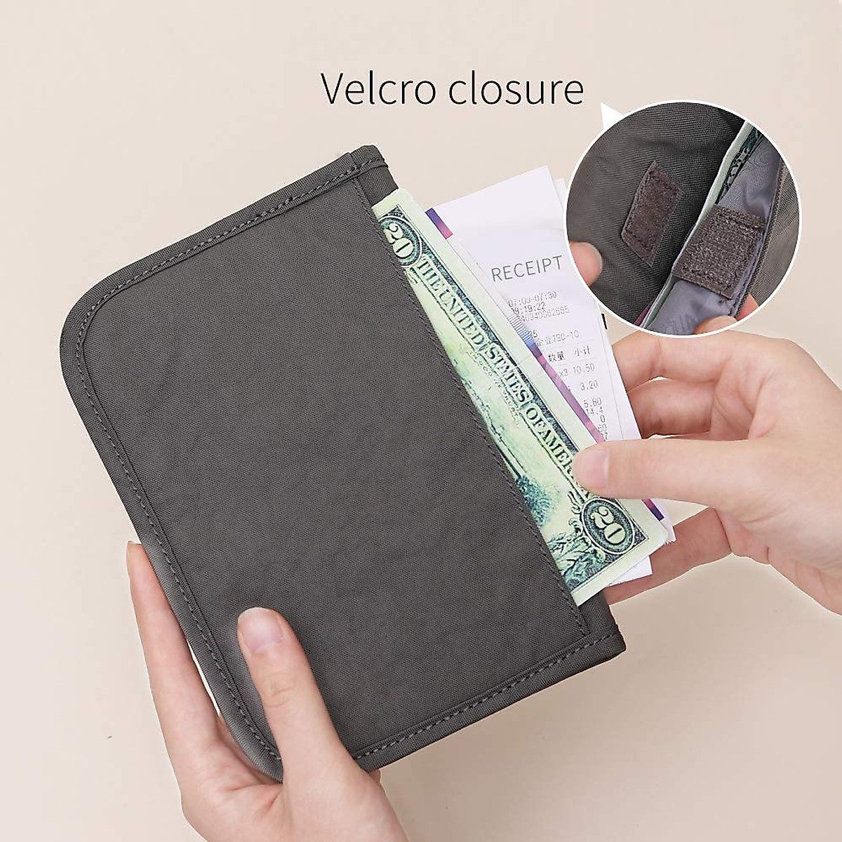 iN. Slim credit card holder wallet, Gift card display case, Minimalist light thin card storage case rfid blocking for men & women, with 28 slots in Grey