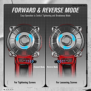 AVID POWER 1/2 Impact Wrench Brushless, 20V Cordless Impact Gun w/ 3 Variable Speeds, Max Torque 370ft-lbs (500N.m), 3.0Ah Li-ion Battery, 4Pcs Impact Sockets, Fast Charger