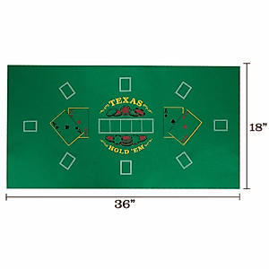 Brybelly Double-Sided Craps Table & Roulette Casino Felt | Convenient, Space-Saving 36" x 18" Roll-up Casino Gambling Tabletop Mat | Smooth 2mm Mini-Felt for Coffee Table Texas Hold 'Em & Blackjack