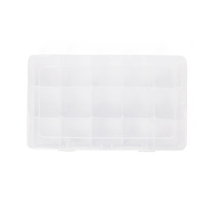 Craftelier - Washi Tapes Organiser Box | Transparent with Adjustable Compartments | Box Size: 28 x 17 x 5,6 cm - Minimum Compartment Size: 5,5 x 5,5 cm