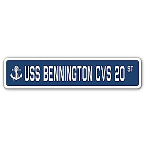 USS Bennington CVS 20 Street Sign us Navy Ship Veteran Sailor Gift