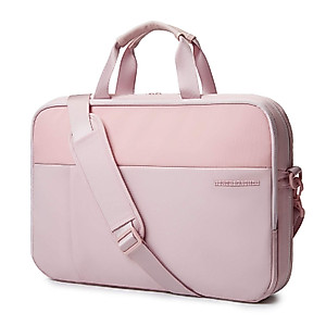 LIGHT FLIGHT Laptop Bag for Women,15.6 Inch Laptop Case Expandable Computer Bag Slim Briefcase,Pink