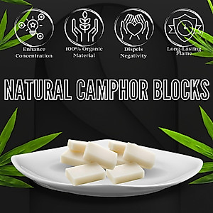 SOUL STICKS Natural Camphor Blocks (56 Grams, 12 Tablets) Pure Camphor Tablets for Aromatherapy & Puja - Alcanfor en Bloques, Alcanfor Tablets, Alcanfor en Bolitas, Kapoor for Pooja