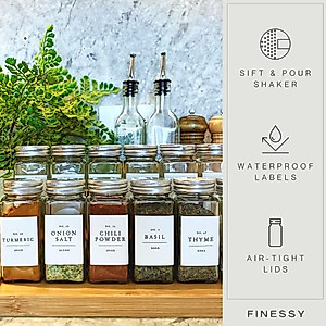 Spice Jars With Label Spice Organizer And Storage, Spices And Seasonings Sets Seasoning Organizer Kitchen Organization And Storage Seasoning Jars Spice Bottles Spice Containers For Cabinet Organizing