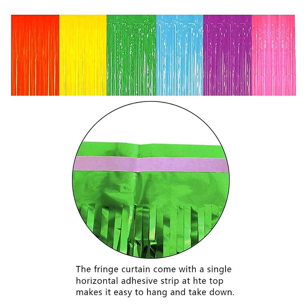 Cinco de Mayo Decorations, Rainbow Fringe Bckdrop Fiesta Taco Themed Streamer Backdrop for Mexican Dia De Los Muertos Spain Taco Birthday Party Decorations (3 Pack)