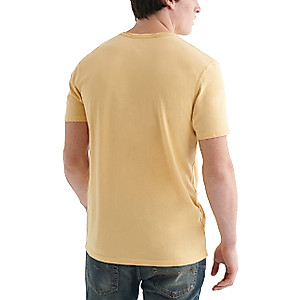 Lucky Brand mens Venice Burnout Notch Neck Tee T Shirt, Jojoba, Large US
