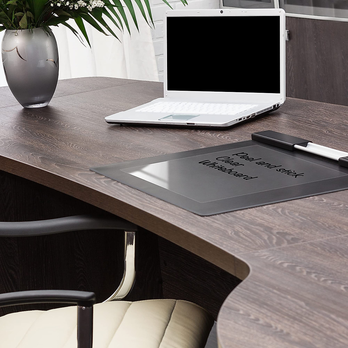 AcrossSea Clear Dry Erase Board Sticker - 10 Sheets of A4 - Transparent Self Adhesive White Board Sticker - Clear Dry Erase Board for Refrigerator, Desk, Office & Kids Room