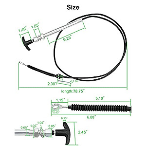 AM134404 Spout Control Input Cable Fit for John Deere, Chute Deflector Cable Fits for JD 44" Snow Blower on L 100 110 120 130 X 300 320 340 500 520 540 LA 100 110 120