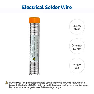 LDK Soldering Iron Kit Electric 60W 110V Adjustable Temperature Soldering Gun Welding Tools, 5pcs Soldering Iron Replacement Tips, Sponge and Solder Wire