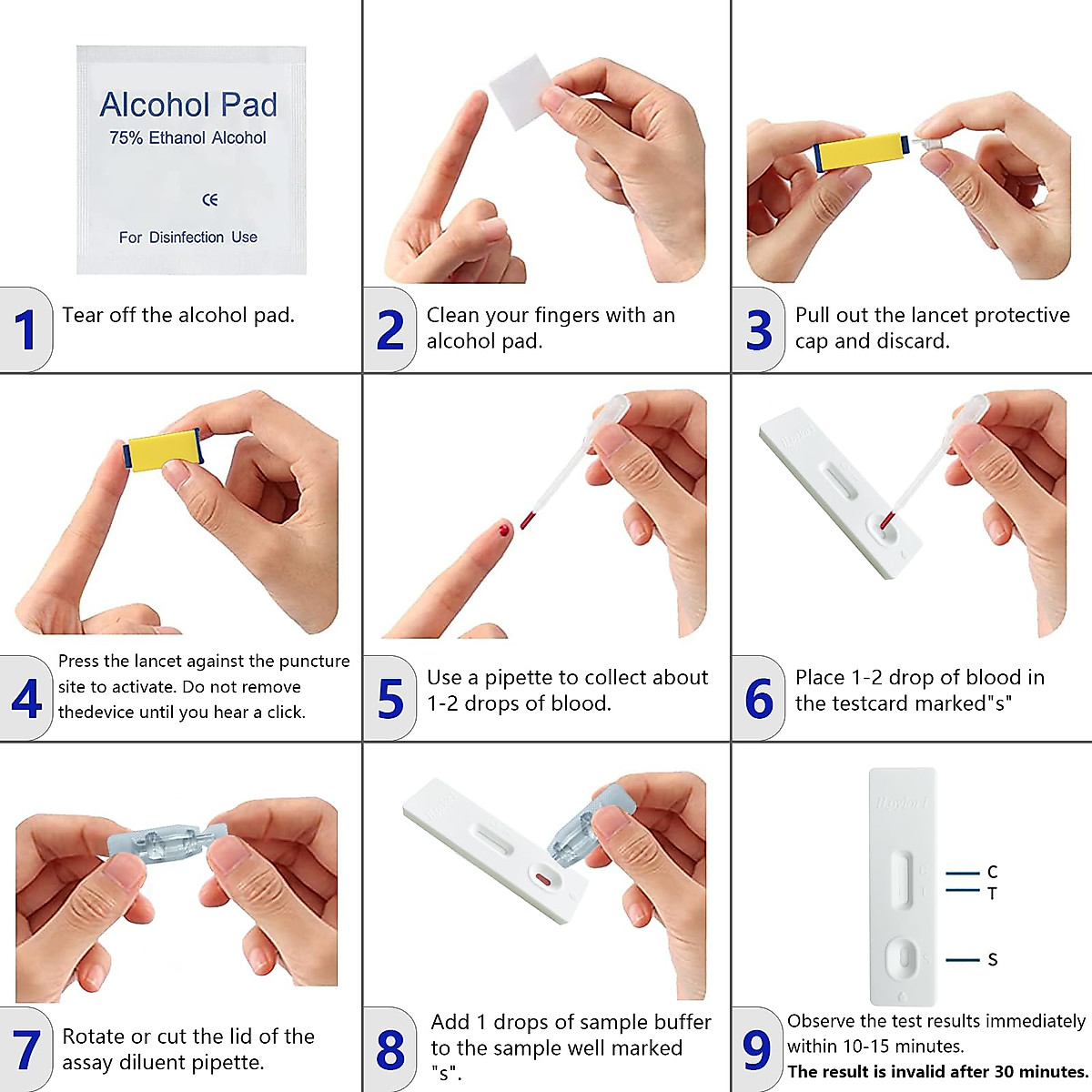 Helicobacter Pylori (H. Pylori) Home Test Kit - Fast and Accurate, Self-Test at Home, Results in 10-15 Minutes, No Lab Visit Required — 2 Tests Included.