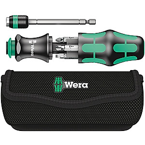Wera Tool-Check Plus Bit Ratchet Set with Sockets + Kraftform Kompakt 25 Pouch Set