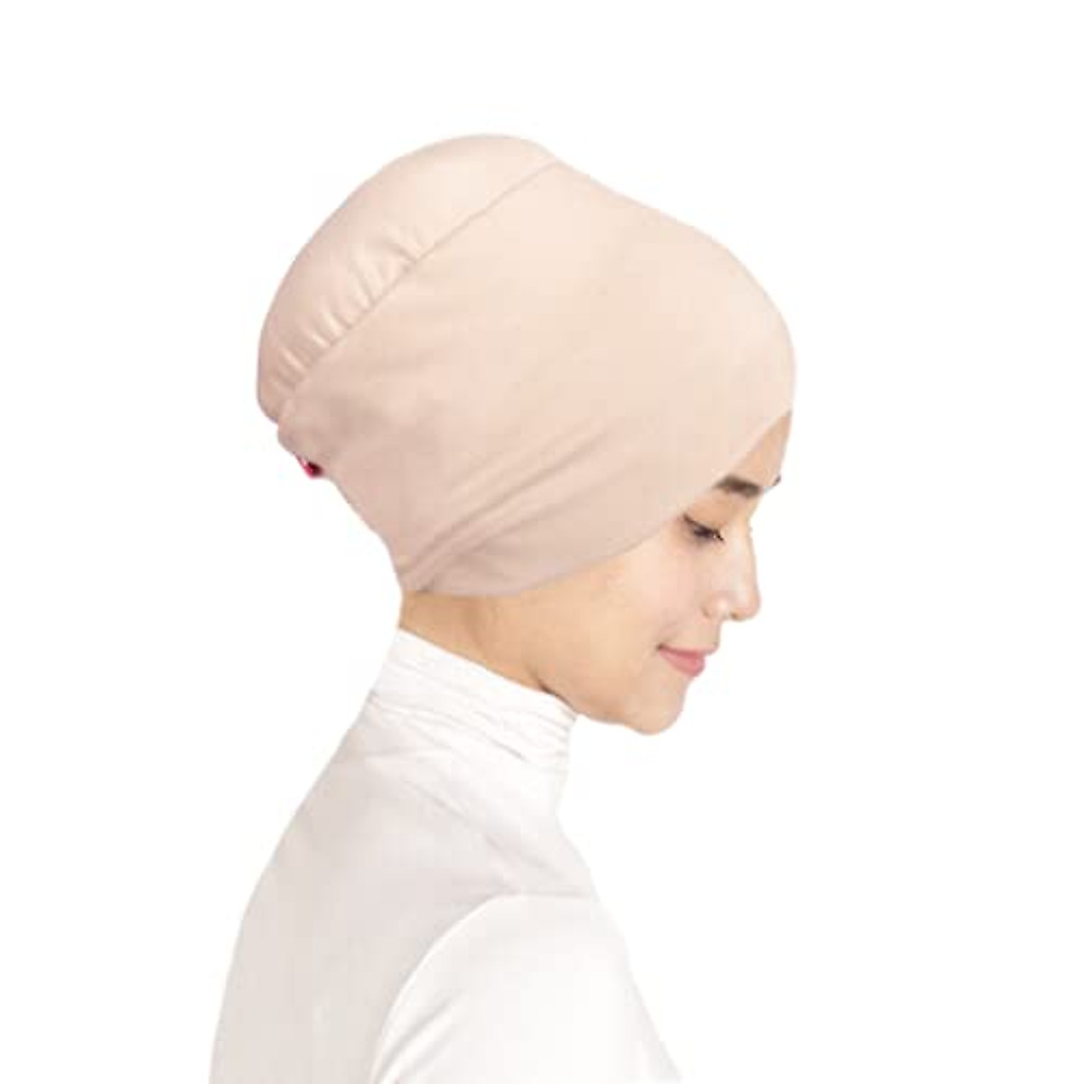 MuLanLegend | Mu Lan Song Series | Anti-Slip Non-Slip Bun Volumizer | Hijab Scarf Shawl | Bandana Under Scarf Tube (Nude Beige)