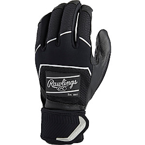 Rawlings | WORKHORSE Baseball Batting Gloves | Compression Strap | Adult XX-Large | Black