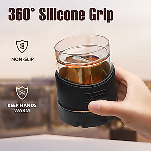 Opard 5oz Cooling Cups Double Wall Plastic Insulated Freezable Whiskey Glasses Drink Chilling Tumbler Set of 2 for Whiskey, Wine, Cocktails, Juice