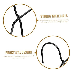 HANABASS Hanging Flower Pot Bonsai Railing Hanging Patio Balcony Basket Pots Plant Iron Holder Fence Shelf Pot Display Flowerpot Flower Planter Rack Rail Stand Crafts Rectangular Planter