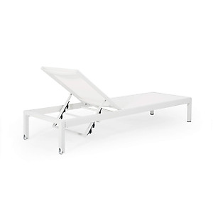 Christopher Knight Home Cynthia Outdoor Chaise Lounge, White