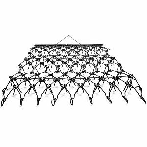 Titan Attachments Heavy Duty Drag Harrow 7 FT x 8 FT Leveling Grading Steel Mesh, 3/8in Tines, Tow Behind Agricultural-Style Drag