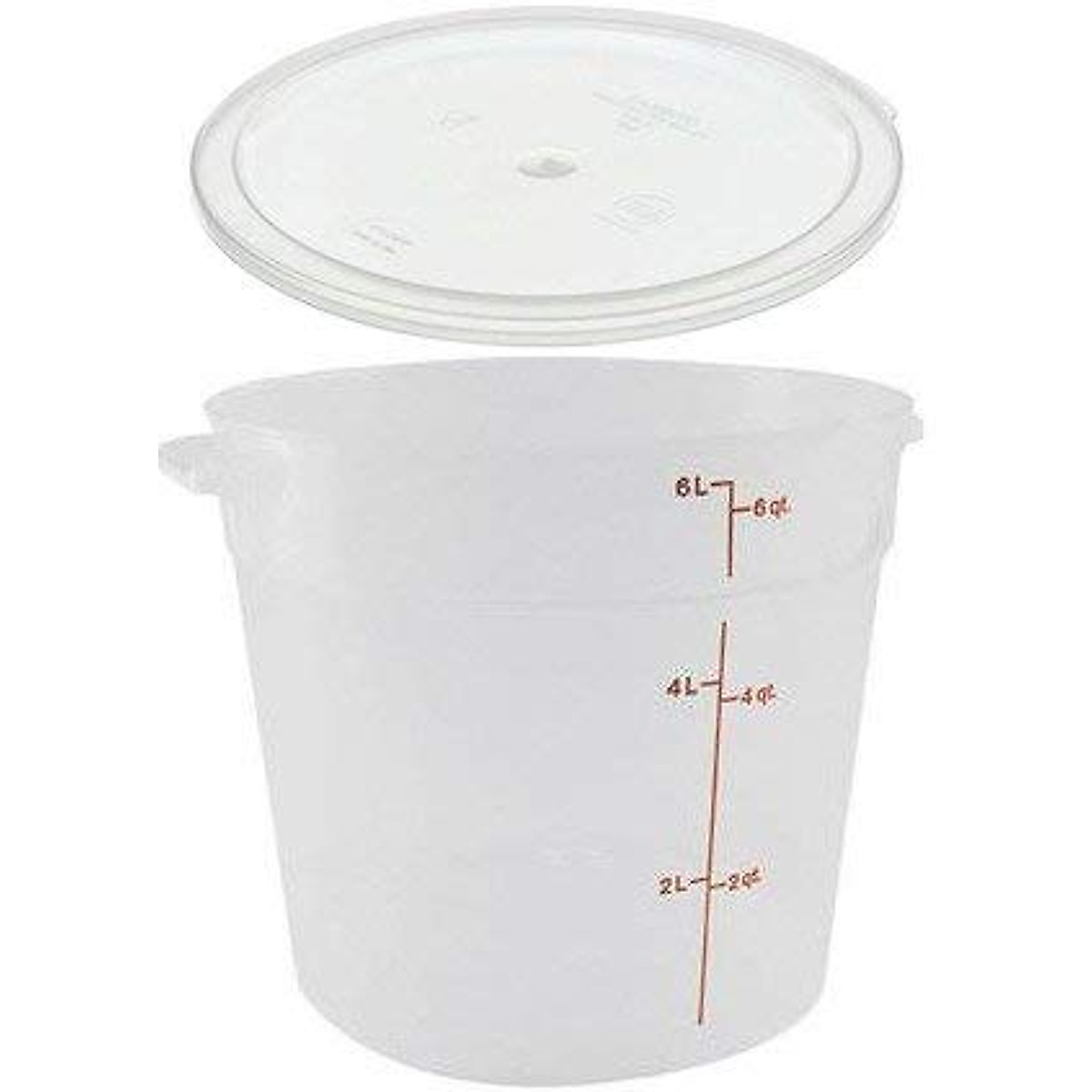 Cambro RFS6PP190 Camwear 6-Quart Round Food Storage Container with Lid