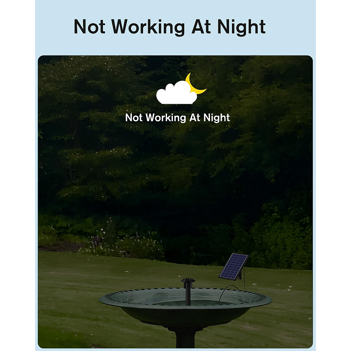 NFESOLAR Solar Water Pump, 5.5W Solar Water Fountain Pump with 1500mAh Battery Backup, 4ft Tubing 16.4ft Cable, 92.5 GPH Solar Pond Pump for Bird Bath Outdoor Ponds Garden Pool Water Feature