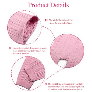 Auranso Girls Leggings 4Pack Knit Tights Pink-Grey-Dark Grey-Black 6-8 Years