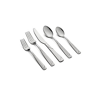 Cambridge Silversmiths Sand 40-Piece Tabitha Pebble w/Chrome Buffet, Service for 8